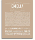 Emelia | Name Art Print – Name Stories
