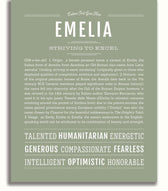 Emelia | Name Art Print – Name Stories
