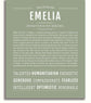 Emelia | Name Art Print – Name Stories