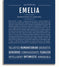 Emelia Personalized Name Meaning Art Prints – Name Stories