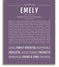 Emely Personalized Name Meaning Art Prints – Name Stories