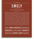 Emely Personalized Name Meaning Art Prints – Name Stories