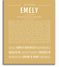 Emely Personalized Name Meaning Art Prints – Name Stories