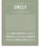 Emely Personalized Name Meaning Art Prints – Name Stories