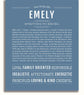 Emely Personalized Name Meaning Art Prints – Name Stories
