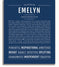 Emelyn Personalized Name Meaning Art Prints – Name Stories