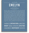 Emelyn Personalized Name Meaning Art Prints – Name Stories