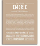 Emerie | Name Art Print – Name Stories