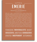 Emerie | Name Art Print – Name Stories