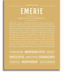 Emerie | Name Art Print – Name Stories