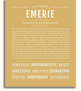Emerie | Name Art Print – Name Stories
