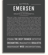 Emersen Personalized Name Meaning Art Prints – Name Stories