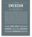 Emerson (female) | Name Art Print – Name Stories