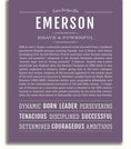 Emerson (male) | Name Art Print – Name Stories