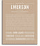 Emerson Personalized Name Meaning Art Prints – Name Stories