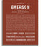 Emerson (male) | Name Art Print – Name Stories