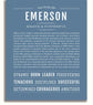 Emerson Personalized Name Meaning Art Prints – Name Stories