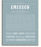 Emerson Personalized Name Meaning Art Prints – Name Stories