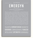 Emersyn | Name Art Print – Name Stories