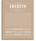 Emersyn | Name Art Print – Name Stories