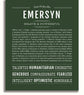 Emersyn Personalized Name Meaning Art Prints – Name Stories