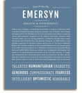 Emersyn | Name Art Print – Name Stories