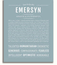 Emersyn | Name Art Print – Name Stories