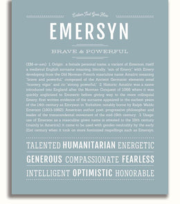 Emersyn | Name Art Print – Name Stories