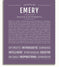 Emery (female) | Name Art Print – Name Stories