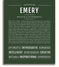 Emery (female) | Name Art Print – Name Stories