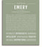 Emery Personalized Name Meaning Art Prints – Name Stories