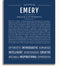 Emery Personalized Name Meaning Art Prints – Name Stories