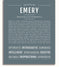 Emery Personalized Name Meaning Art Prints – Name Stories