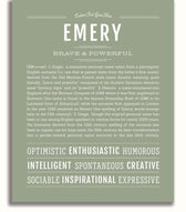 Emery (male) | Name Art Print – Name Stories