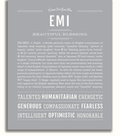 Emi | Name Art Print – Name Stories