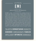 Emi | Name Art Print – Name Stories
