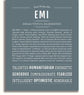 Emi | Name Art Print – Name Stories