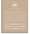 Emi | Name Art Print – Name Stories