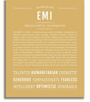 Emi | Name Art Print – Name Stories