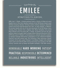 Emilee | Name Art Print – Name Stories