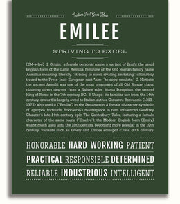 Emilee | Name Art Print – Name Stories