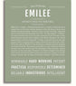 Emilee | Name Art Print – Name Stories