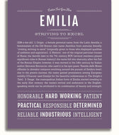 Emilia | Name Art Print – Name Stories