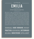 Emilia | Name Art Print – Name Stories