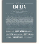 Emilia | Name Art Print – Name Stories