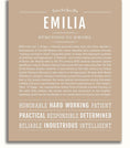 Emilia | Name Art Print – Name Stories