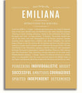 Emiliana | Name Art Print – Name Stories