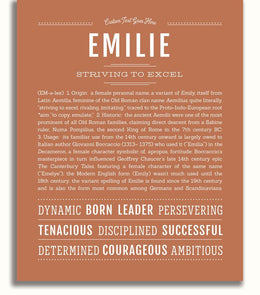 Emilie | Name Art Print – Name Stories