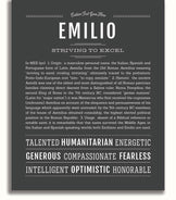 Emilio | Name Art Print – Name Stories