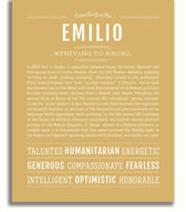 Emilio | Name Art Print – Name Stories